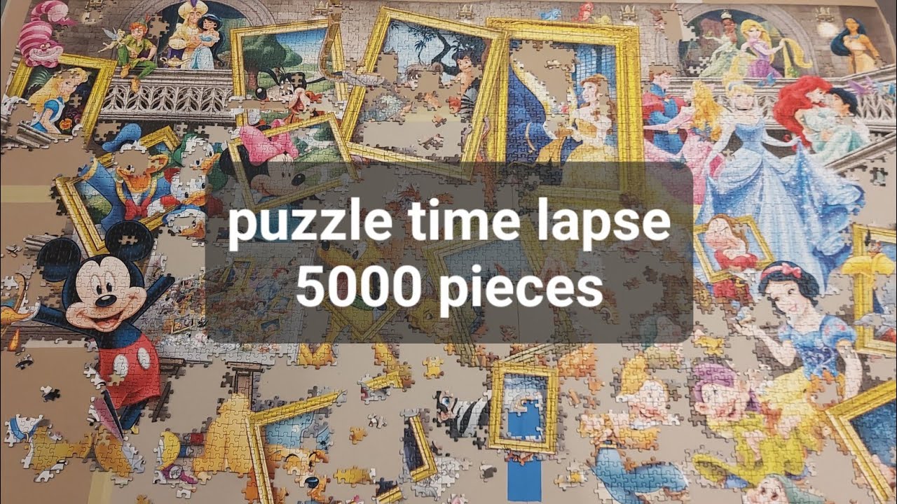 Puzzle Time Lapse 5000 pieces, Ravensburger, Disney - YouTube
