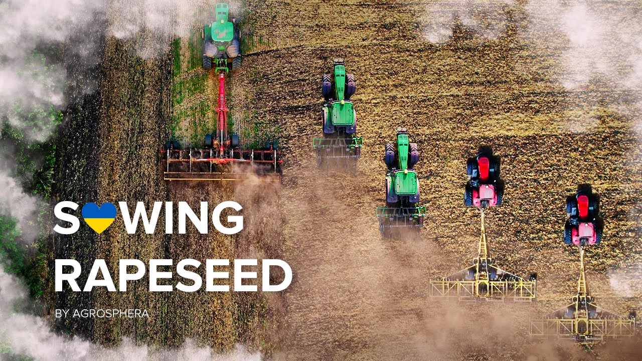 Soil cultivation and seeding of rapeseed! 4K - YouTube
