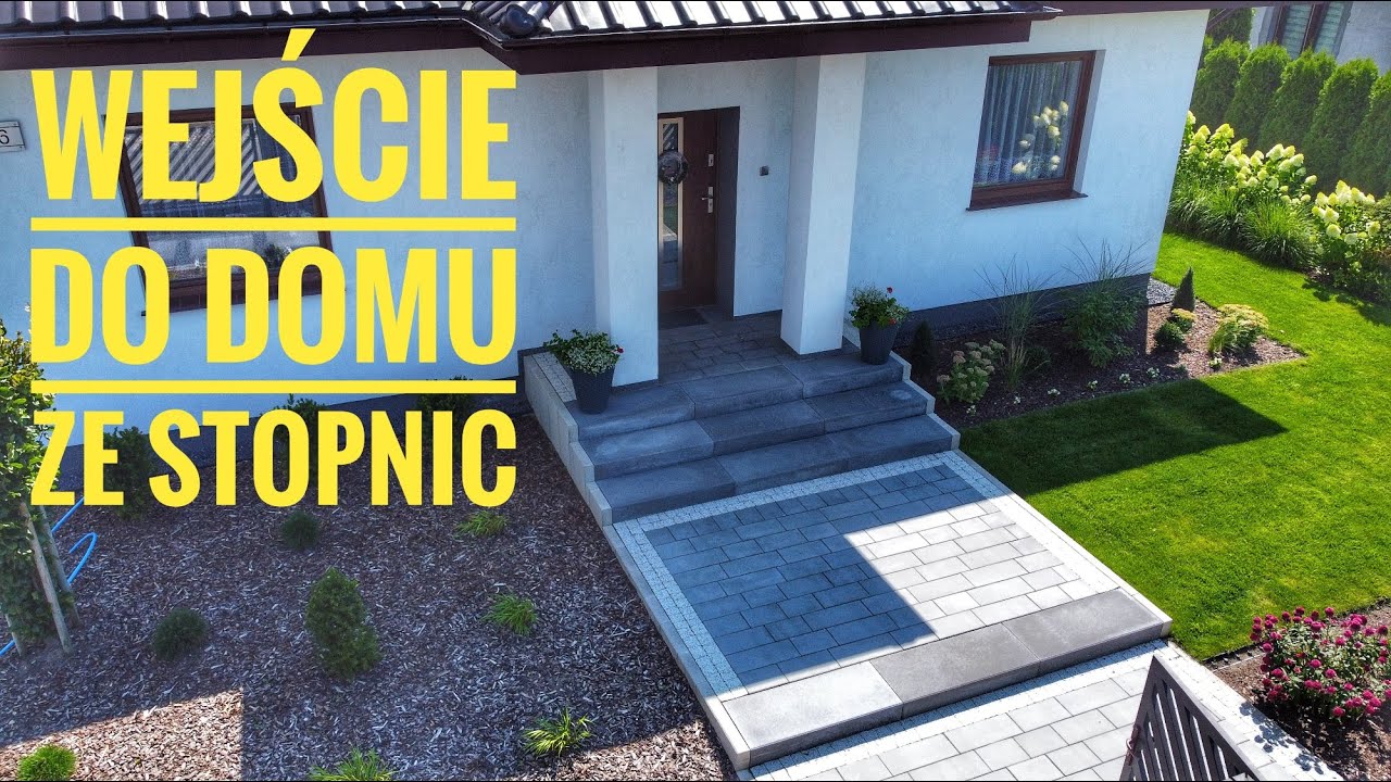 Szybkie wejście do domu oraz chodnik z kostki i stopnic | Jak zrobić ...