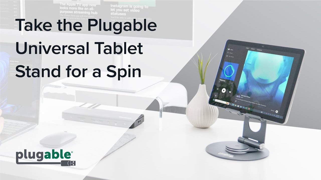 Take the Plugable Universal Tablet Stand for a Spin - YouTube