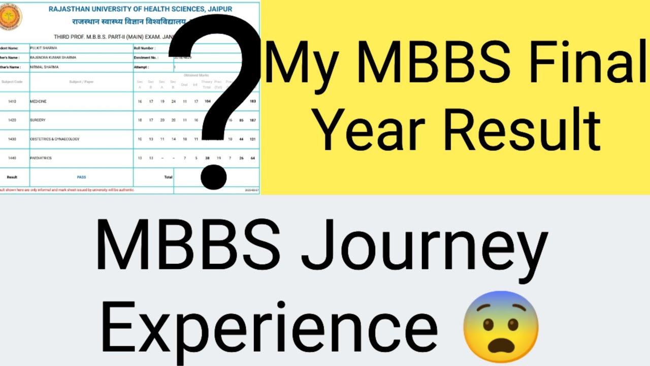 My MBBS Final Year Result! 4.5 Years MBBS Journey Experience - YouTube