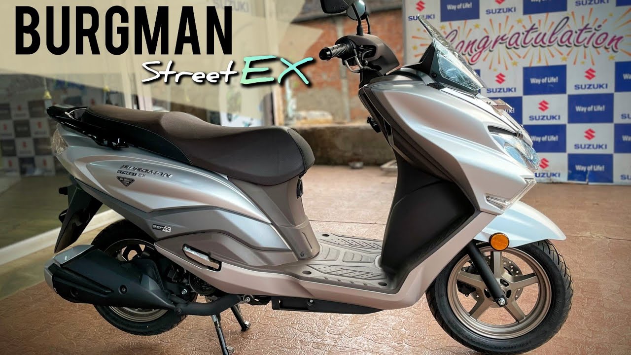 2024 Suzuki Burgman 125 Top Model🔥 | Burgman 125 matte silver colour ...