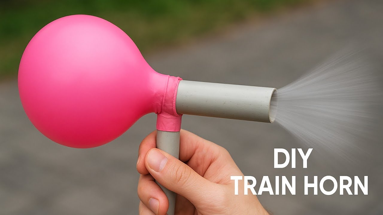 Make a Powerful Air Horn Using a Balloon and Pipe | Simple Science ...