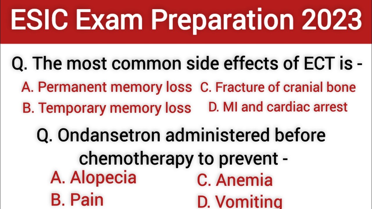 ESIC questions paper for staff nurse||part-8||Practice Paper for ESIC ...