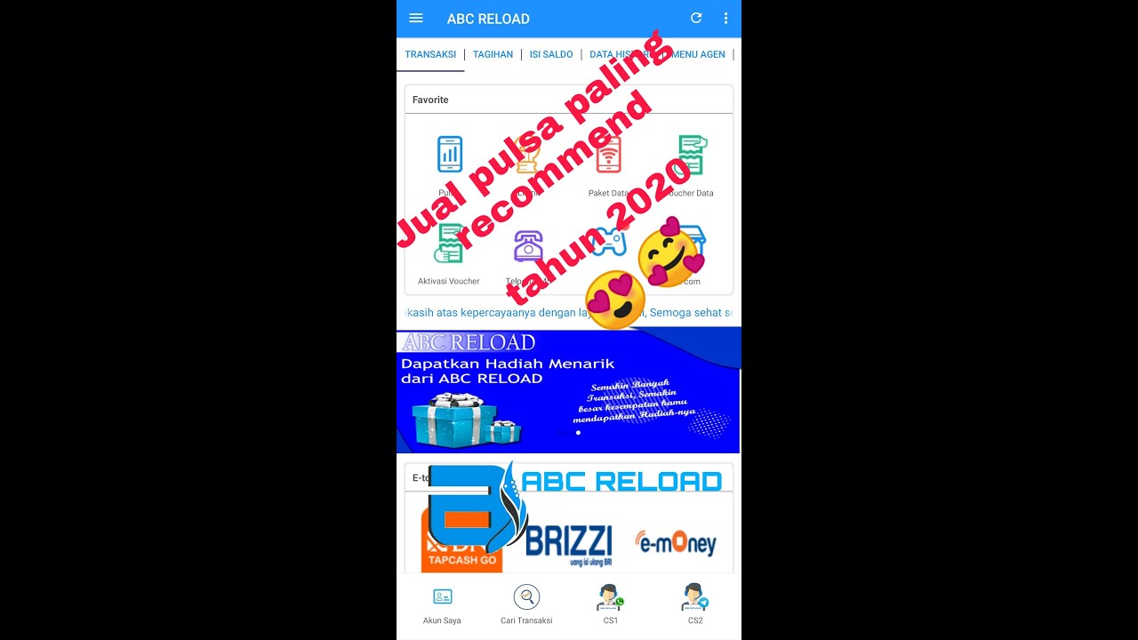 ABC RELOAD | aplikasi jual pulsa recommend banget 😍 - YouTube