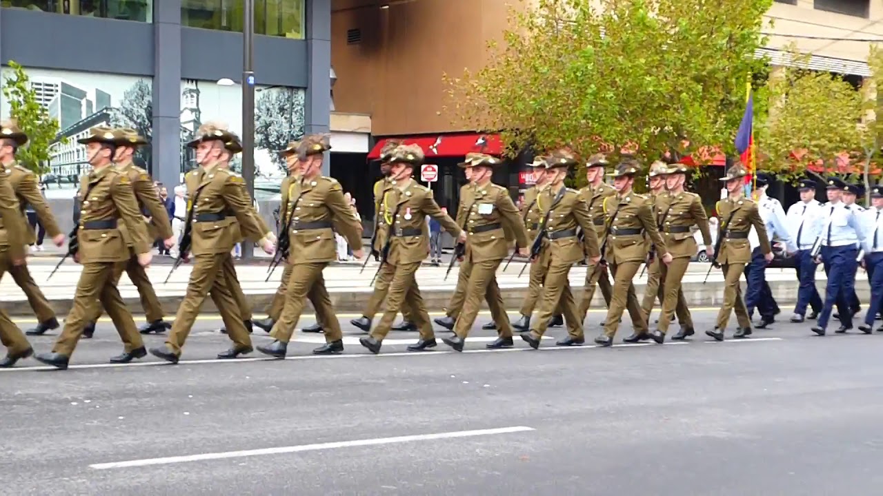 Inauguration Day in South Australia...marching band + military ...