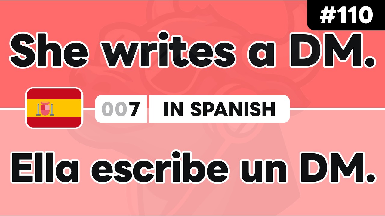 🇪🇸 "He / She writes ~" Daily Spanish for Beginners: Pick Up One Phrase ...
