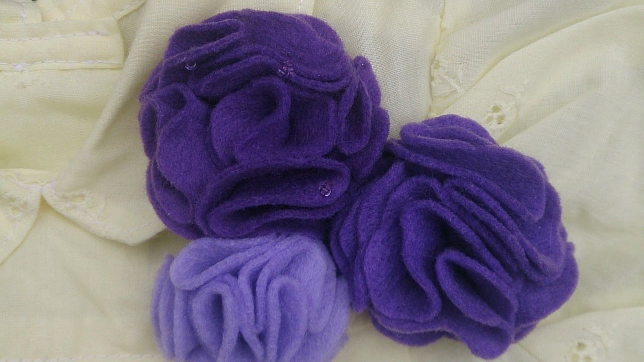 Create a Felt Flower Brooch - DIY Style - Guidecentral - YouTube