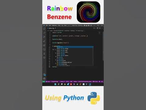 Rainbow Benzene Using Python || #shorts #youtubeshorts #youtube - YouTube