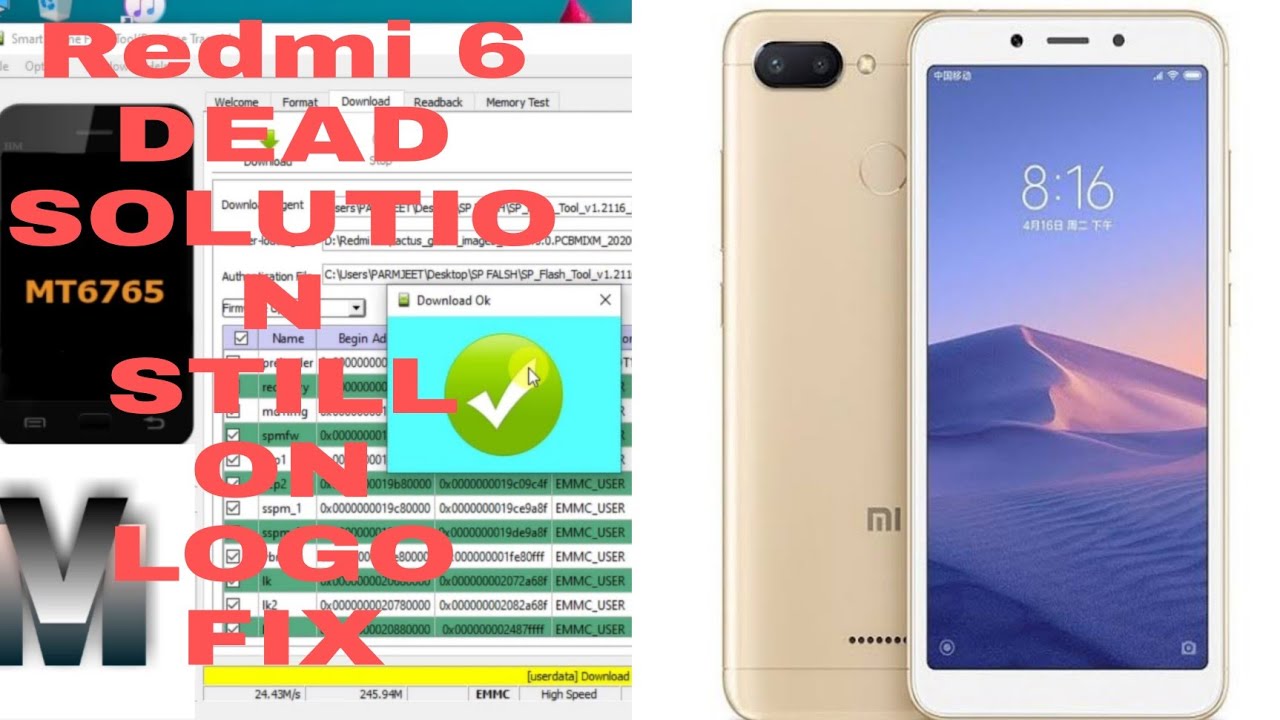 Redmi 6 Flashing⚡ | Dead Boot Repair | Still On Logo Fix 🔥🔥 - YouTube