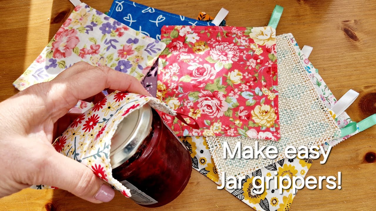 How to make fabric easy grip jar openers! Quick & simple to sell! - YouTube