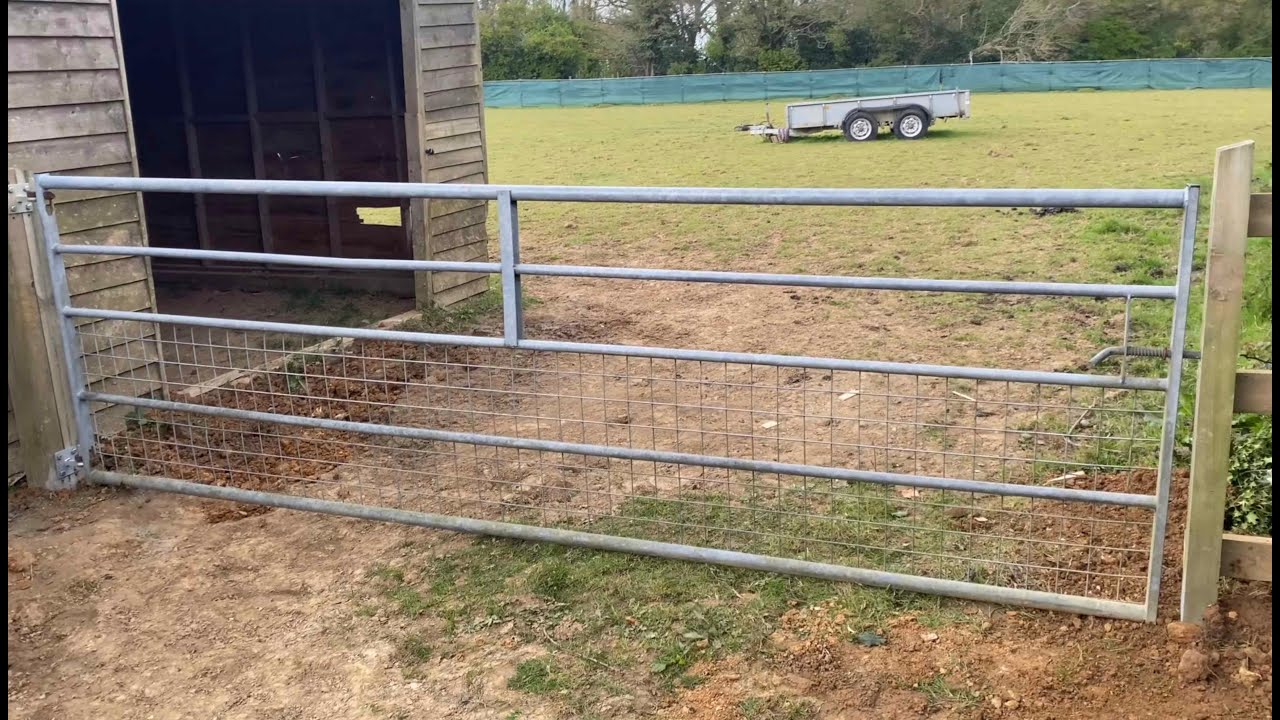How to hang a field gate - full process start to finish - YouTube