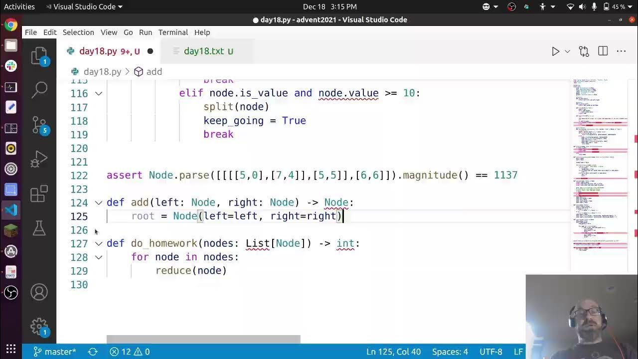 Joel Grus - Advent of Livecoding 2021 - Day 18 - YouTube