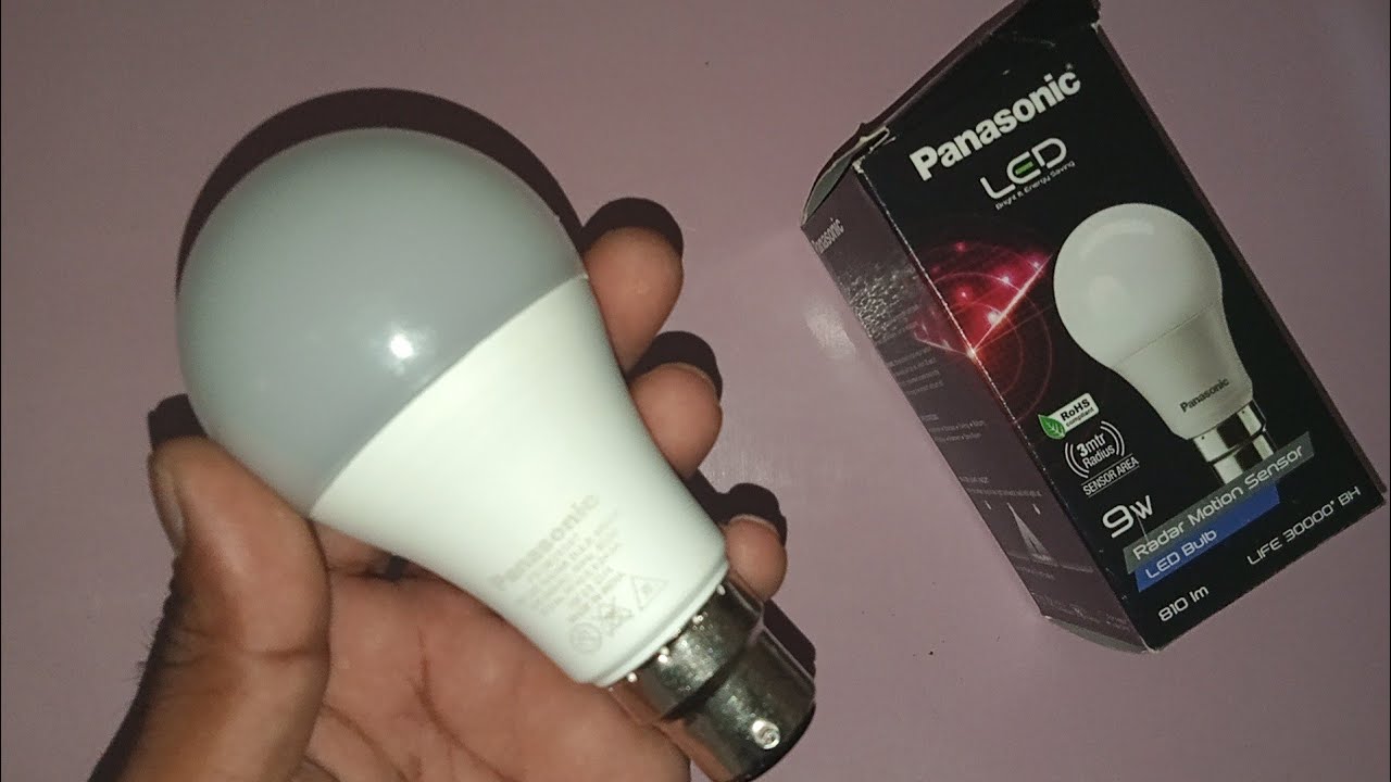 9w radar motion sensor led bulb - panasonic - YouTube