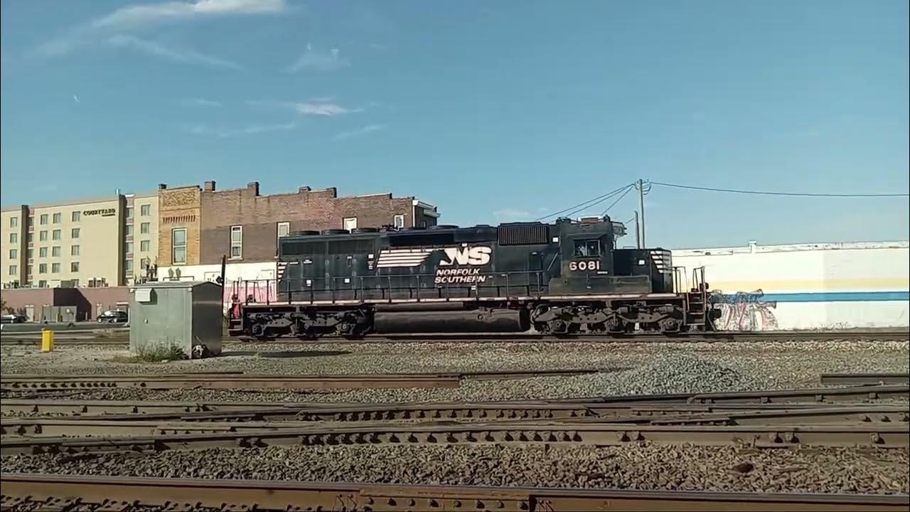 NS 6081 heading to Vernon to pick up NS 122's cars. - YouTube