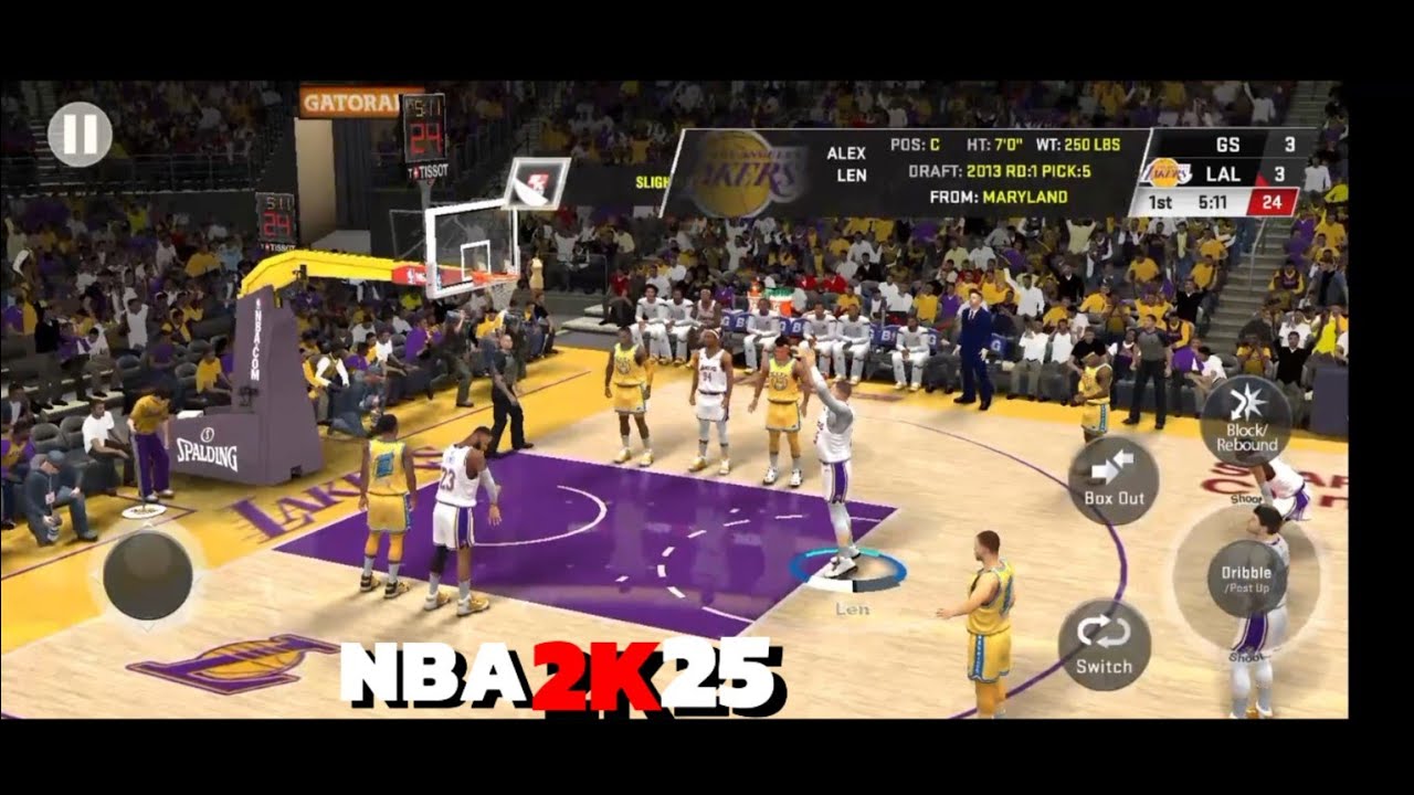 NEW UPDATE 2K25 ANDROID GAMEPLAY SIGN PLAYERS ALEX LEN TO LAKERS | HD ...