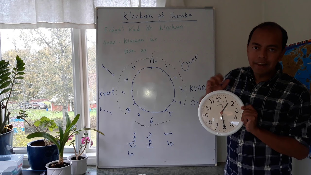 Svenska / Swedish 5 - Klockan på Svenska - Swedish Clock Time - YouTube