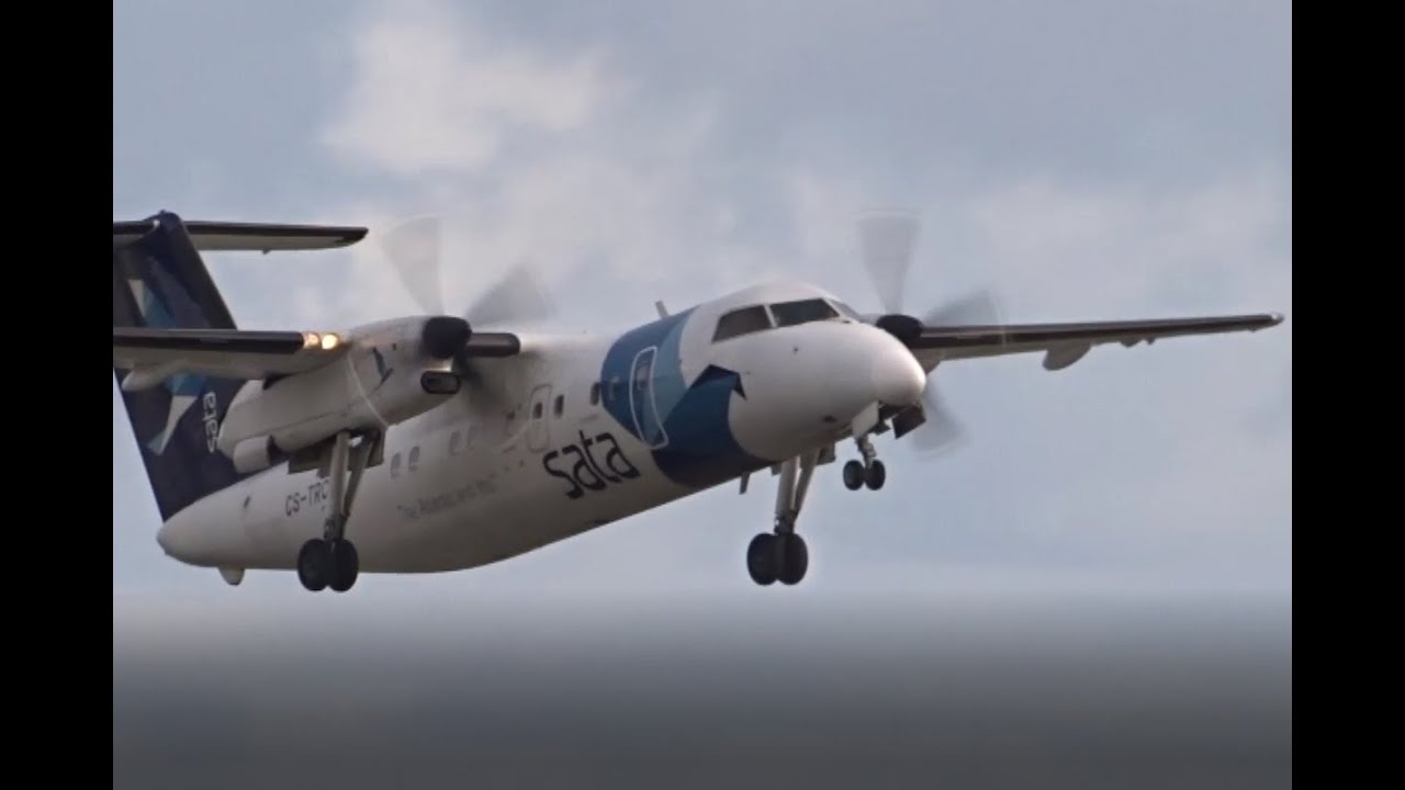 SATA AIR AÇORES Q200 voo base - YouTube
