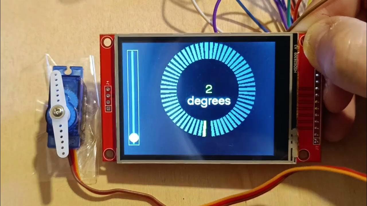 Control of an SG90 servomotor with ESP32 and touchscreen display - YouTube