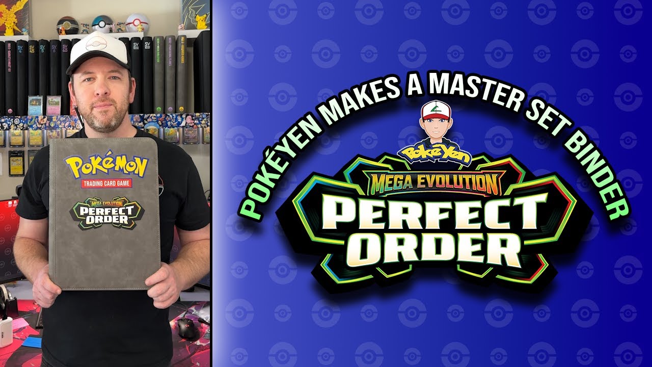 Making Master Set Binders for Mega Evolution Perfect Order - YouTube