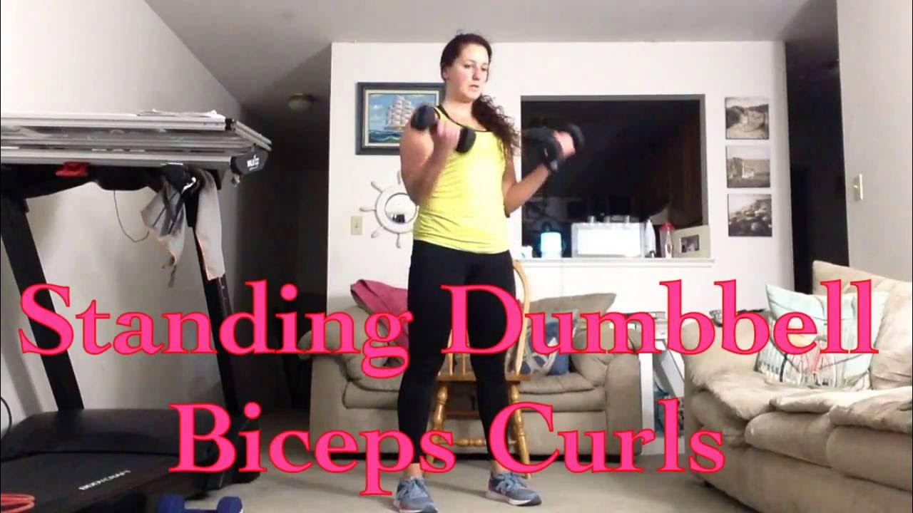 Standing Dumbbell Biceps Curls - YouTube