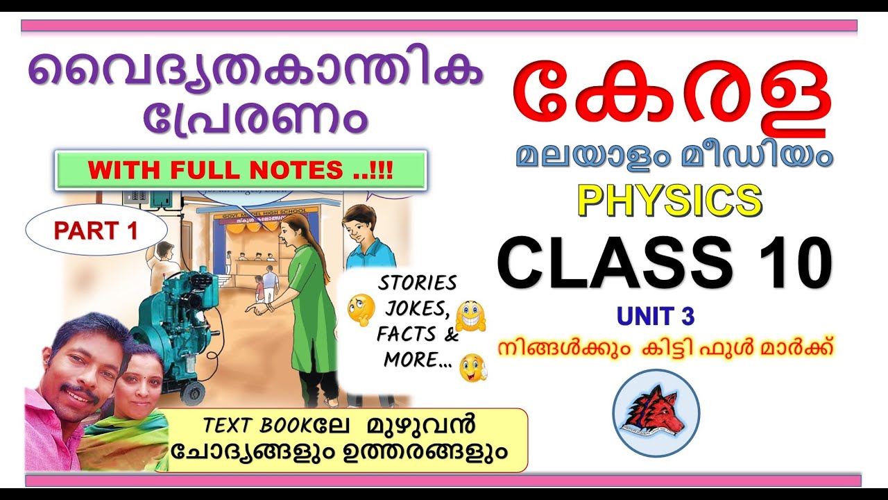വൈദ്യതകാന്തികപ്രേരണം CLASS 10 PHYSICS UNIT 3 SCERT KERALA SYLLABUS MALAYALAM MEDIUM PART 1 - YouTube