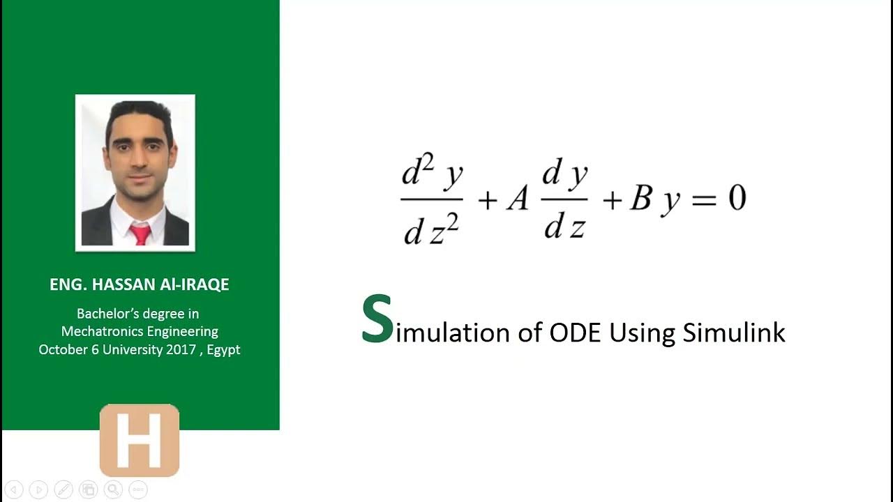 2-Solve ODE Using Simulink- حل المعادلات التفاضليه بإستخدام السميولينك - YouTube