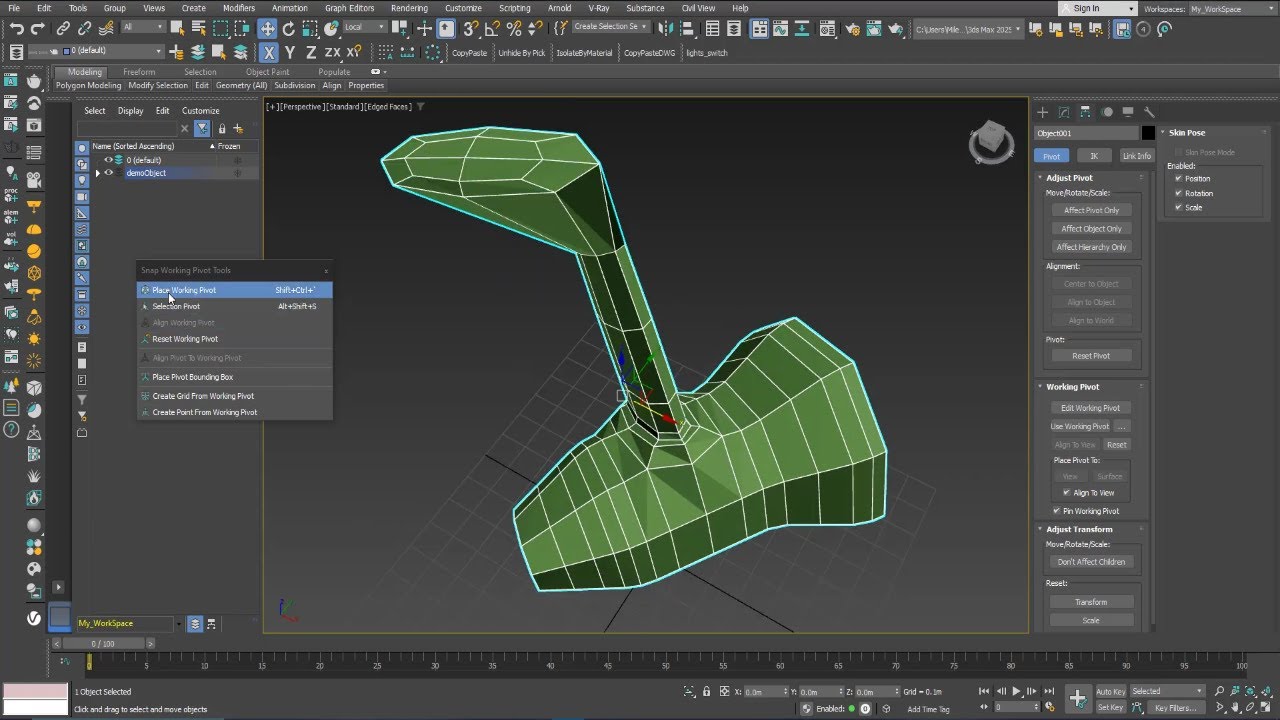 3DS Max 2023 And Newer - Snap Working Pivot - YouTube