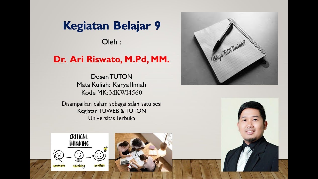Kegiatan Belajar 9 | Karya Ilmiah | Universitas Terbuka | Ari Riswanto - YouTube