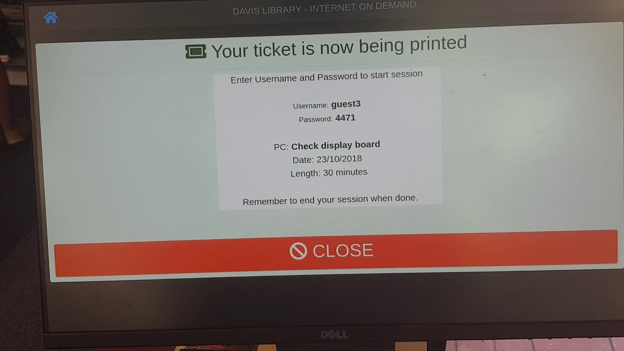Kiosk ticket - Modified Libki - YouTube