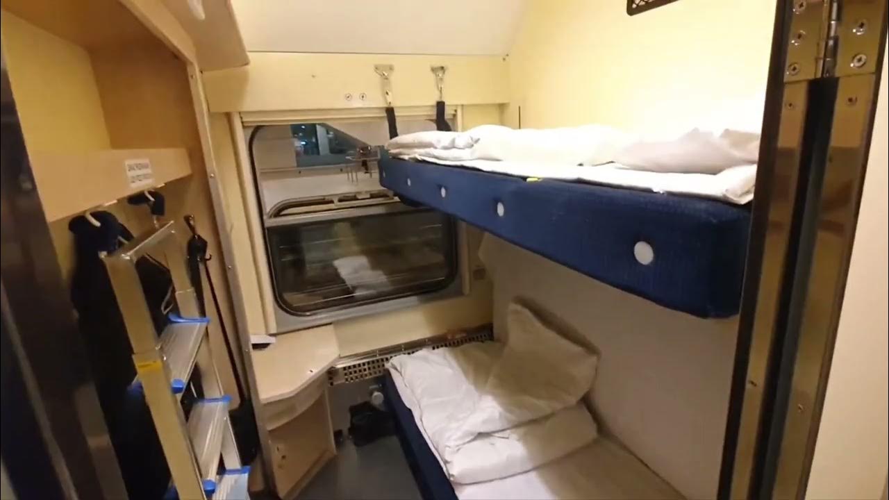 TLK Ustronie ( 2022 ) - prezentacja wagonu / przedziału sypialnego double 2 -osobowy, WLAB¹⁰ ...