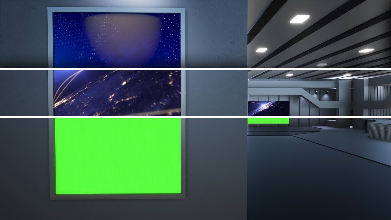 Decent Professional View Dual Window Green Screen - with 3 Options ...