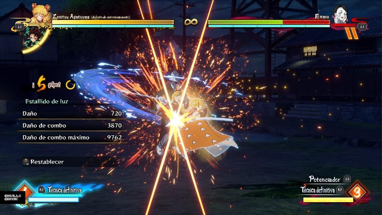 Zenitsu TOD 100% 1 asist tanjiro 9 hits - YouTube