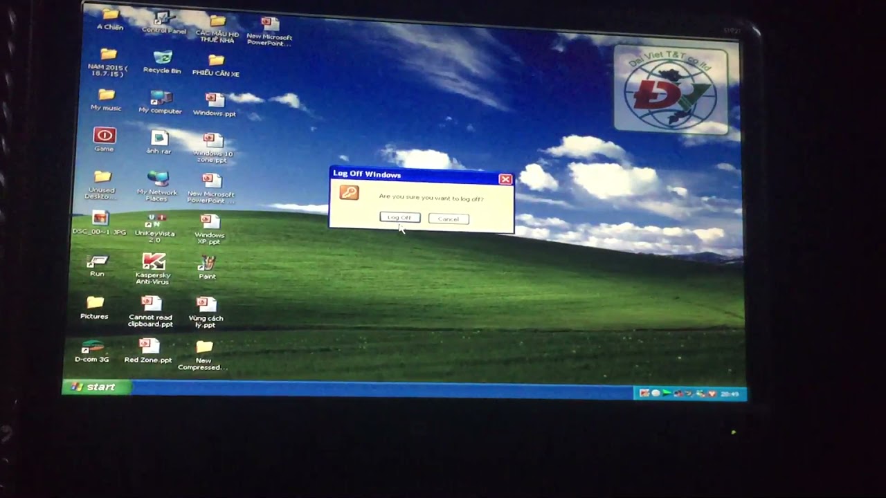 Log off Windows XP - YouTube
