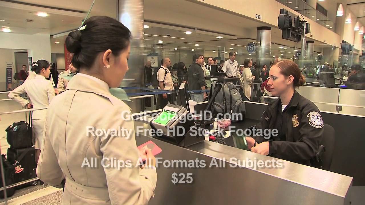 HD Stock Footage: Flight Attendant is Fingerprinted by Airport TSA ...