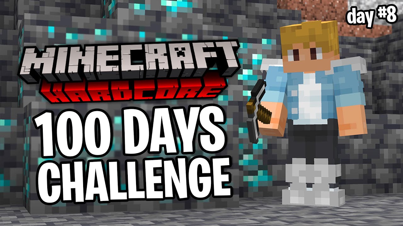 NEAR DEATH EXPERIENCE ALREADY.. (Hardcore Minecraft 100 Day Challenge ...