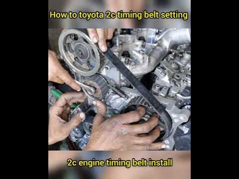 2c engine timing belt setting//toyota 2c diesel engine - YouTube