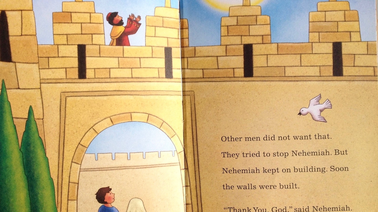 La Biblia para Los Niños y Bebés en Español #47 Nehemías construye un ...