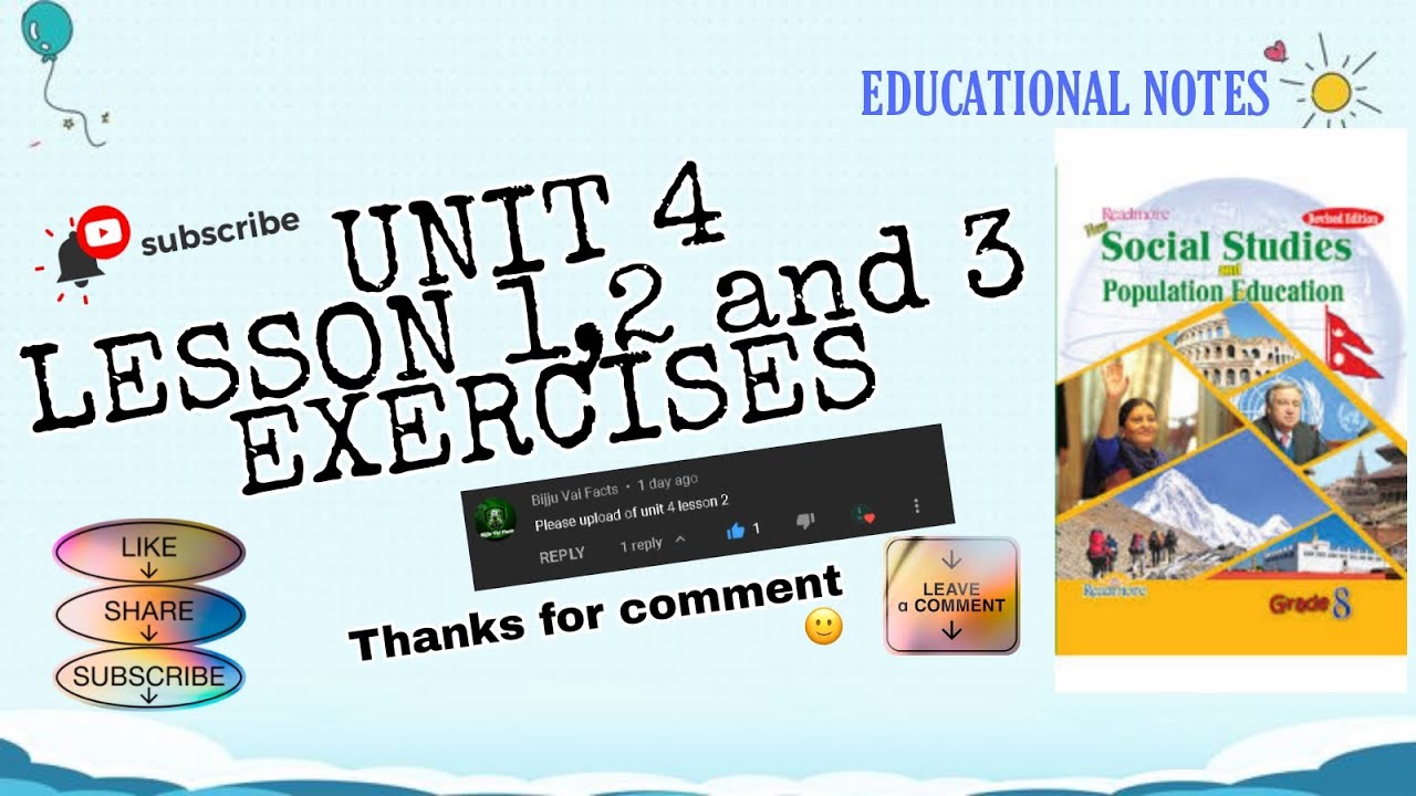 Class 8 Social Notes|Unit 4 lessons (Nepal) #socialnotes - YouTube