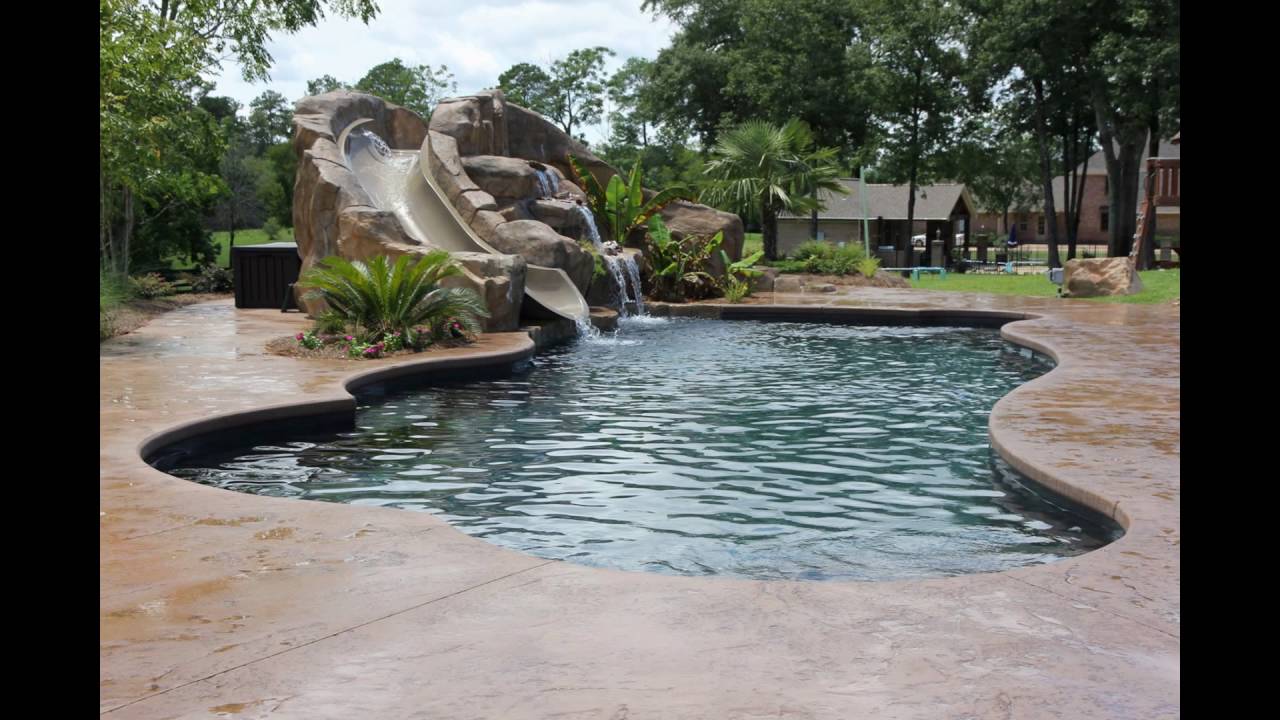 Dolphin Pools Fiberglass Pool Watefall Slide - YouTube