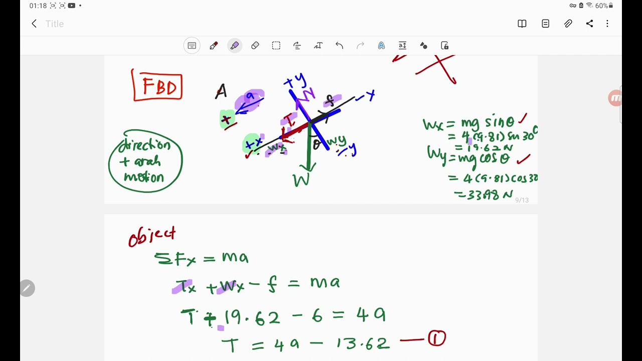 Example Problem Solving For Forces Tutorial YouTube Example Problem Solving For Forces Tutorial YouTube