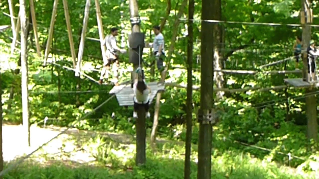 June 2013 Catamount Adventure Park zipling Carmit - YouTube