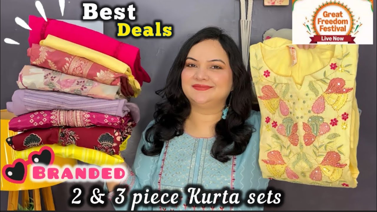🌸Best deals from Amazon great freedom festival sale 🌸2 & 3 piece Kurta ...