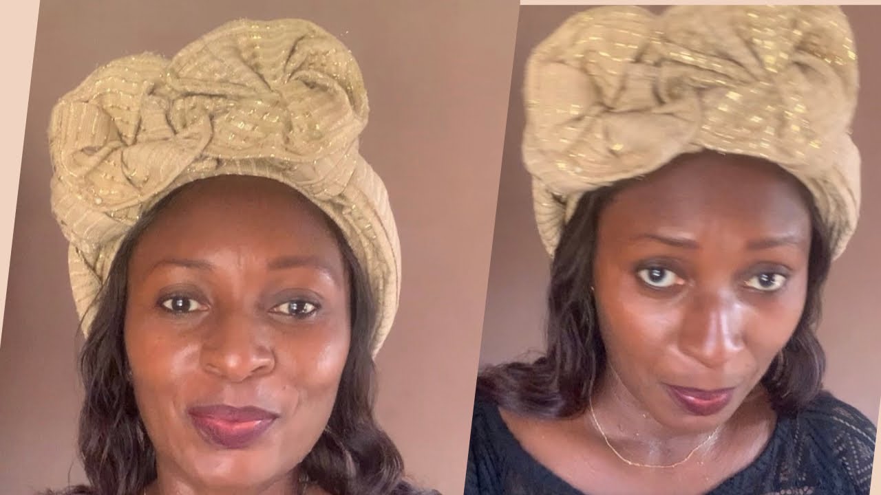 How to tie rose shape gele - YouTube