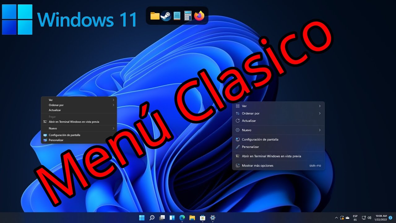 Como Tener el Menu Contextual Clasico en Windows 11 - YouTube