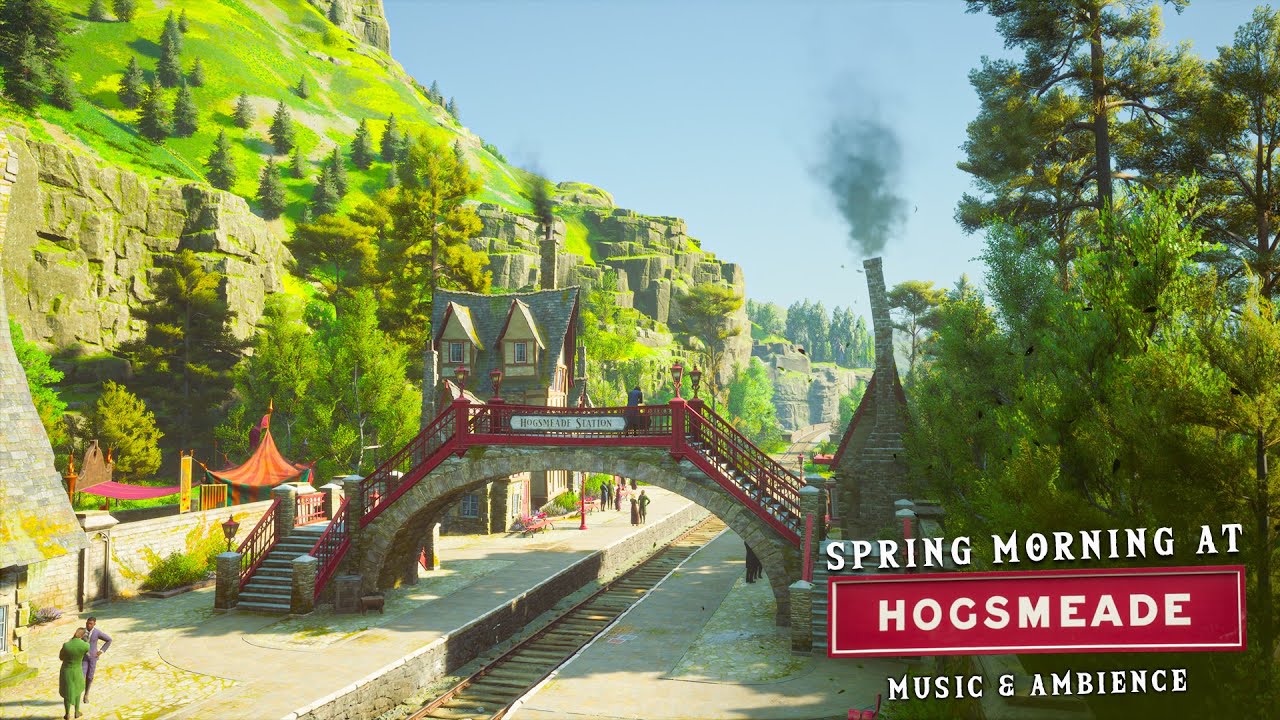 Spring Morning at Hogsmeade | Harry Potter Ambience & Peaceful Music ...