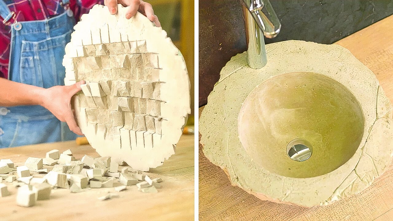 Unusual ways to make Decorations and Stuff with Cement - YouTube