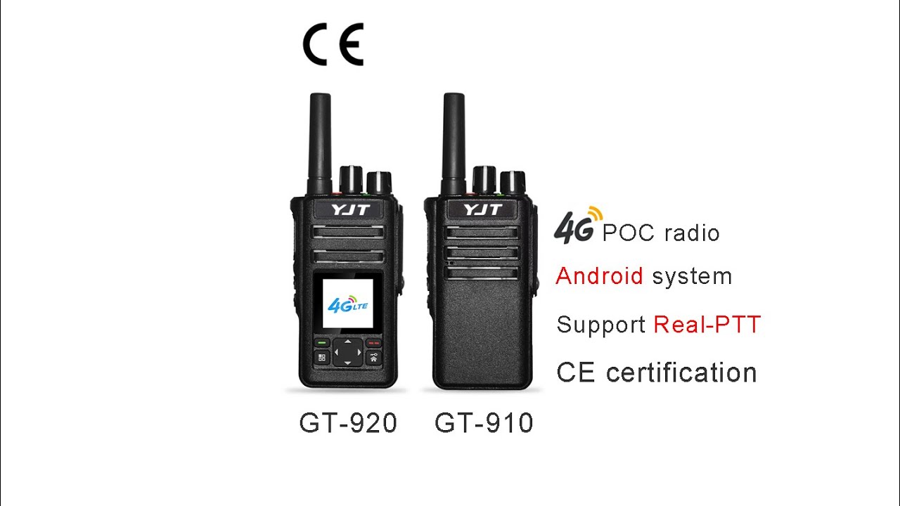GT-910 4G POC Radio with REAL PTT - YouTube