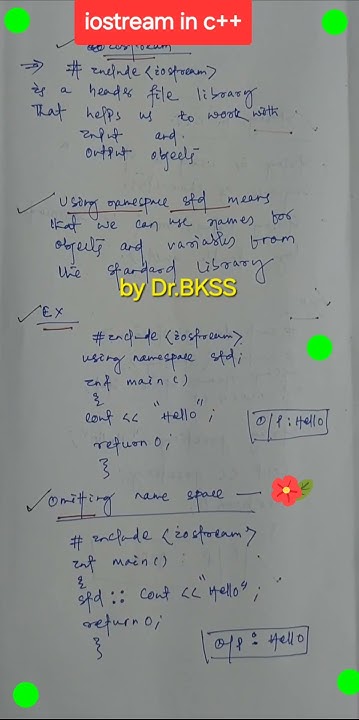 iostream in c++ - YouTube