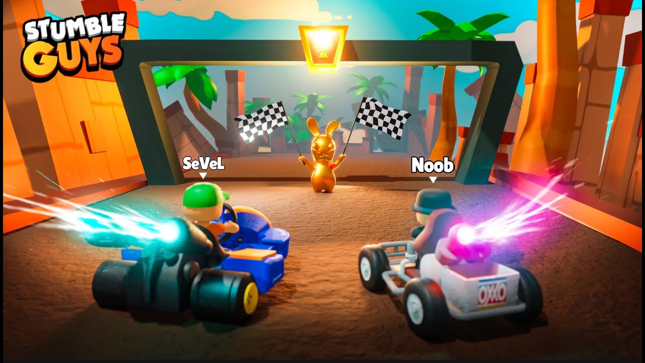 Die NEUE KART RACE MAP in Stumble Guys - YouTube